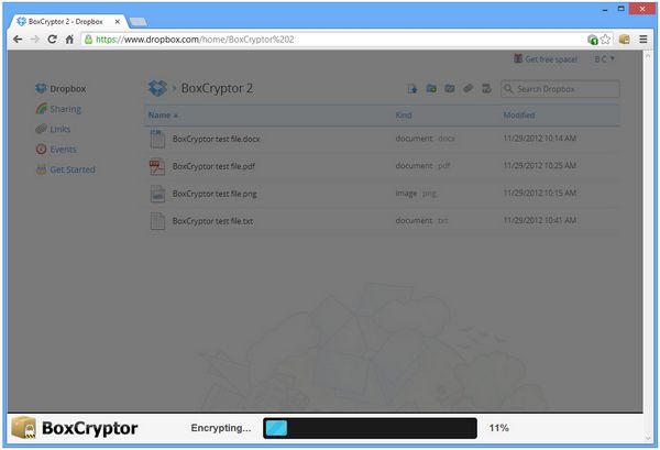 Boxcryptor, extensión de Chrome que permite cifrar y descifrar ficheros almacenados en Google ...