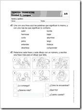 Lengua para primer grado: Refuerzo 3 - Paperblog