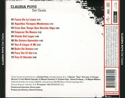 Claudia Puyó - Del Oeste (1985) - Paperblog