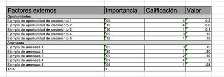 Qué es una matriz EFE, cómo se realiza y ejemplos - Paperblog