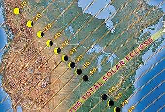 Mapa del eclipse solar 2024: Dónde ver el eclipse del 8 de abril - Paperblog